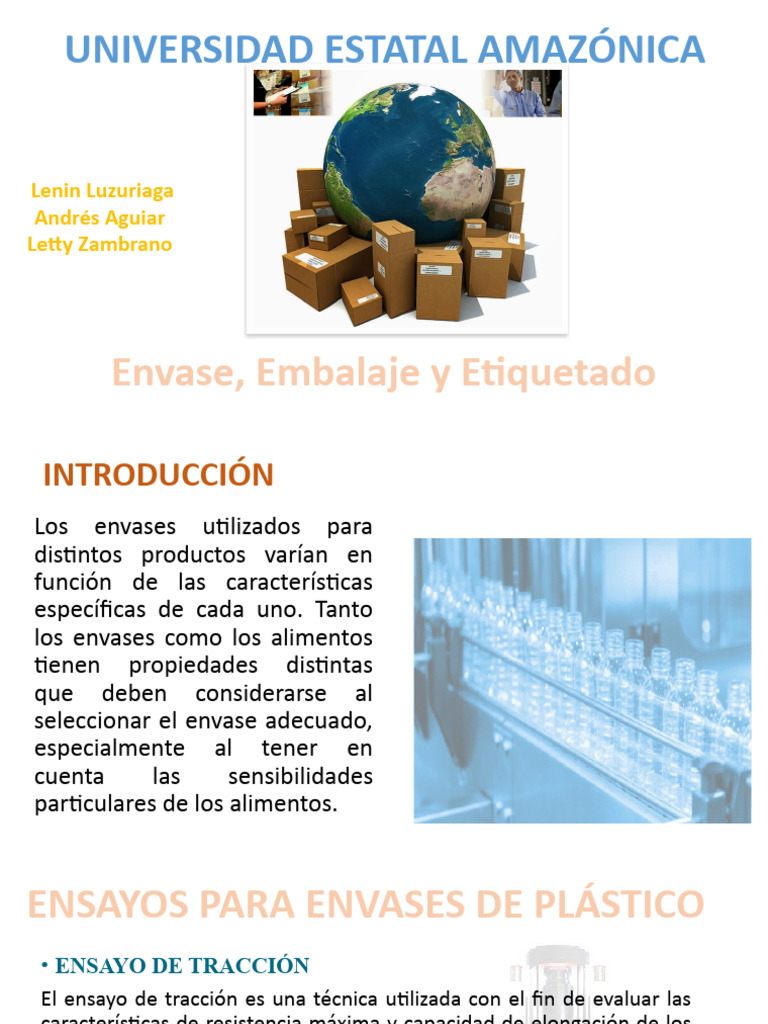 Presentacion Envases | PDF | El plastico | Alimentos