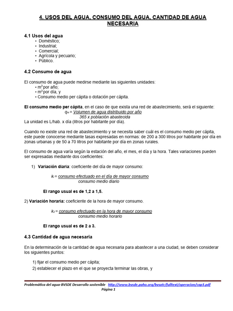 ProblemÃ¡Tica Del Agua Cap 3-OK | PDF | Agua | Tubería (transporte de ...