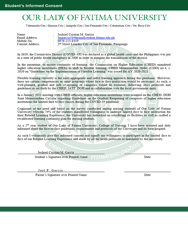 STUDENT-CONSENT-FORM | PDF