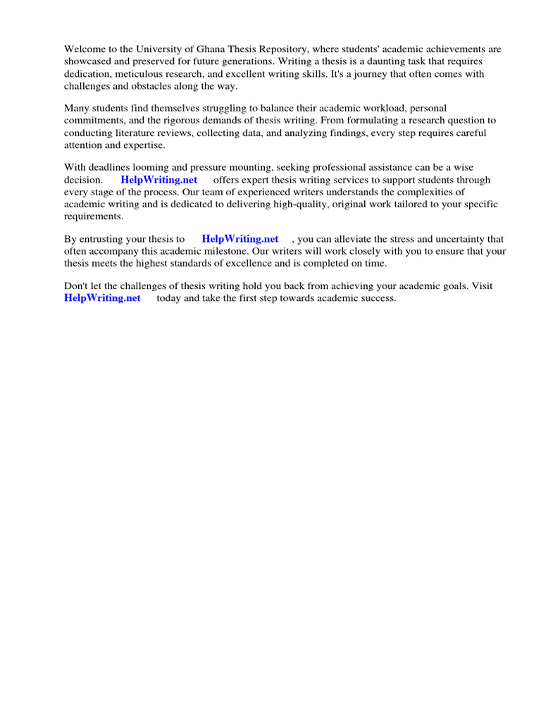 University of Ghana Thesis Repository | PDF | Thesis | Linguistics