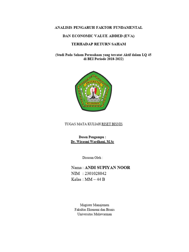 Mini Proposal Tugas Mata Kuliah Riset Bisnis | PDF