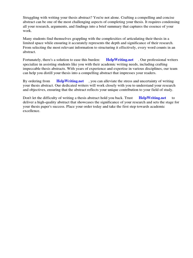 Example of Abstract in Thesis Paper | PDF | Thesis | Abstract (Summary)