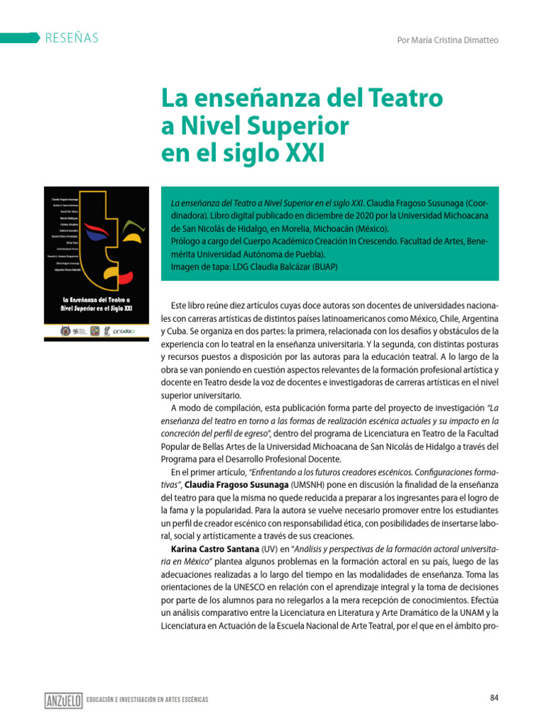 05_09_reseña_01 | PDF | Teatro | Maestros