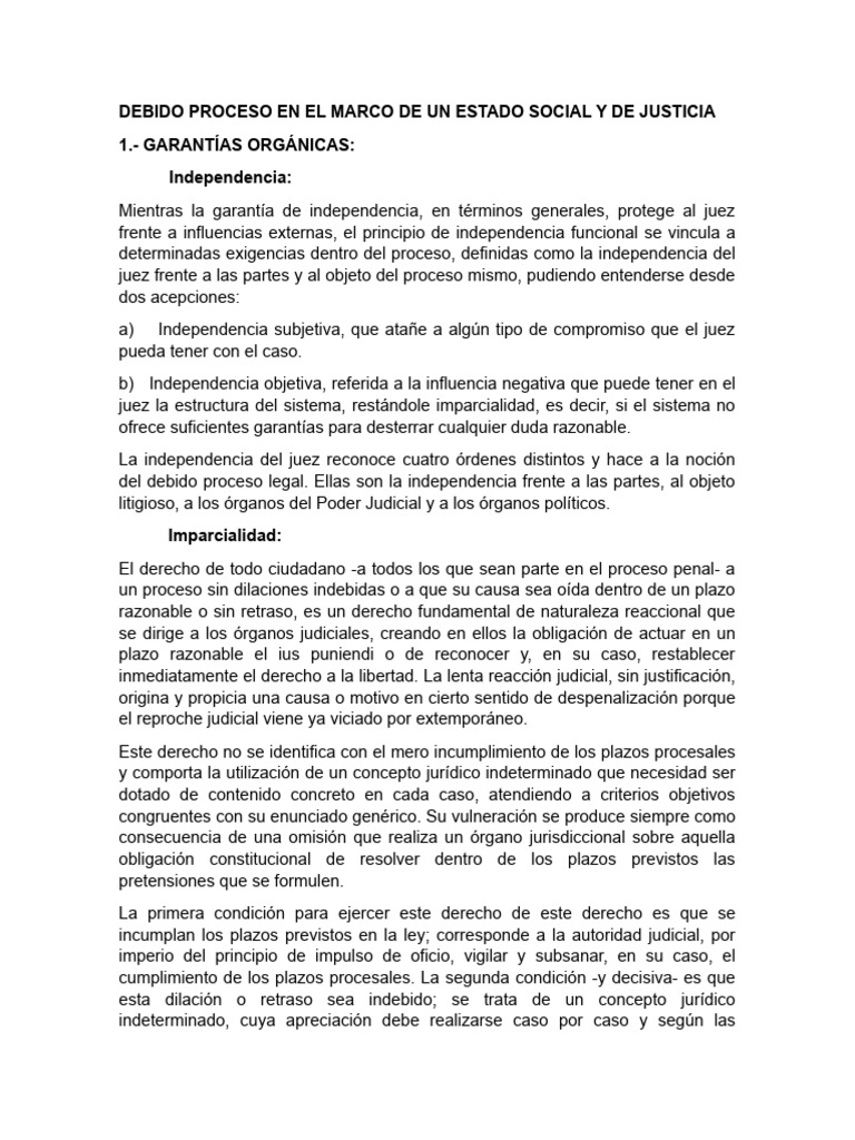 Debido Proceso en El Marco de Un Estado Social y de Justicia | PDF ...