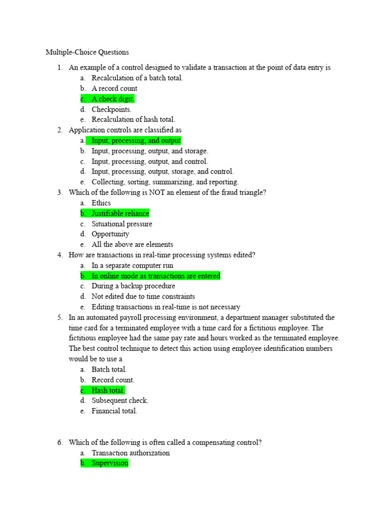 AIS Multiple Choice Chapter 3 | PDF