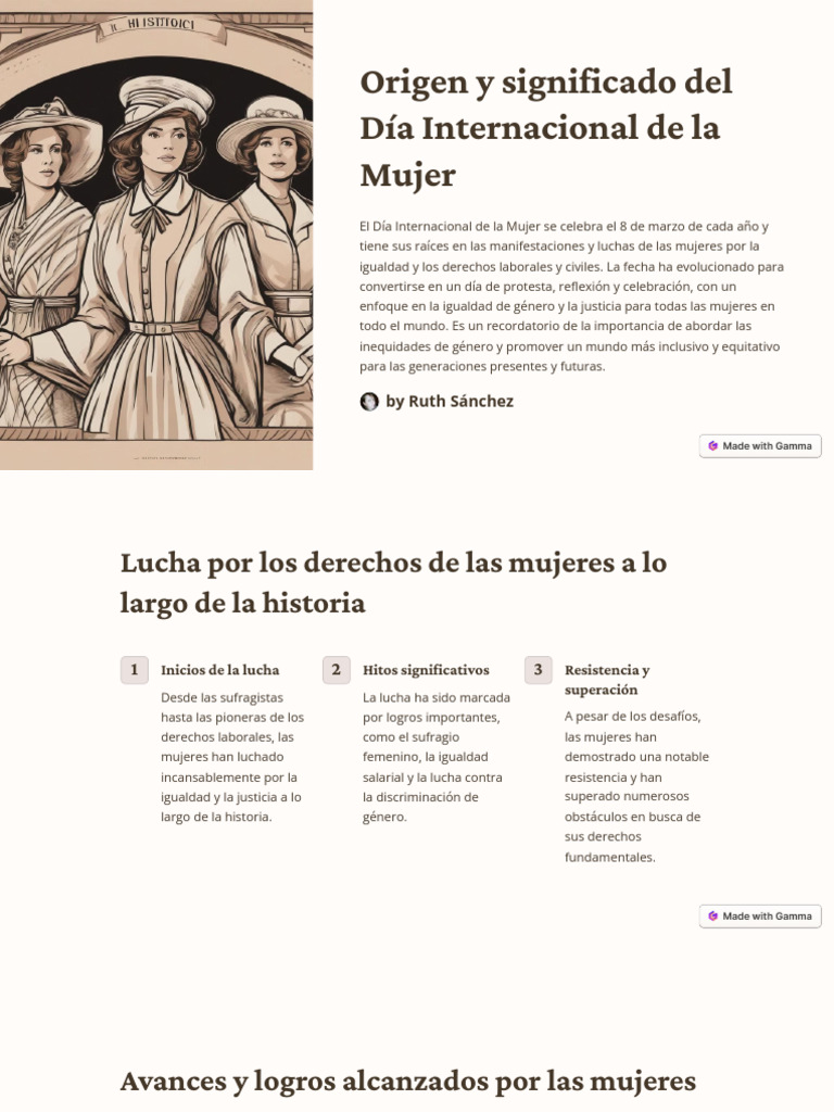 Origen_y_significado_del_Dia_Internacional_de_la_Mujer | PDF | Igualdad ...