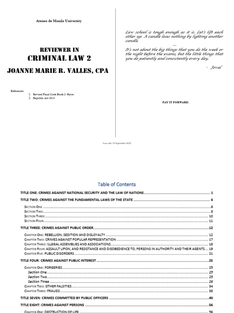 Crim 2 Jo Valles | PDF | Treason | Crimes