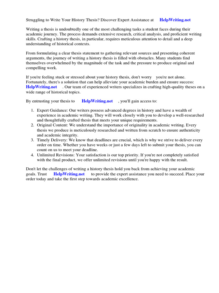 History Thesis Statement Ideas | PDF | Essays | Thesis
