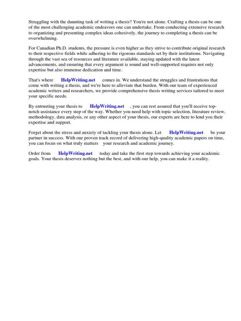 Canadian PHD Thesis Database | PDF | Thesis | Doctor Of Philosophy