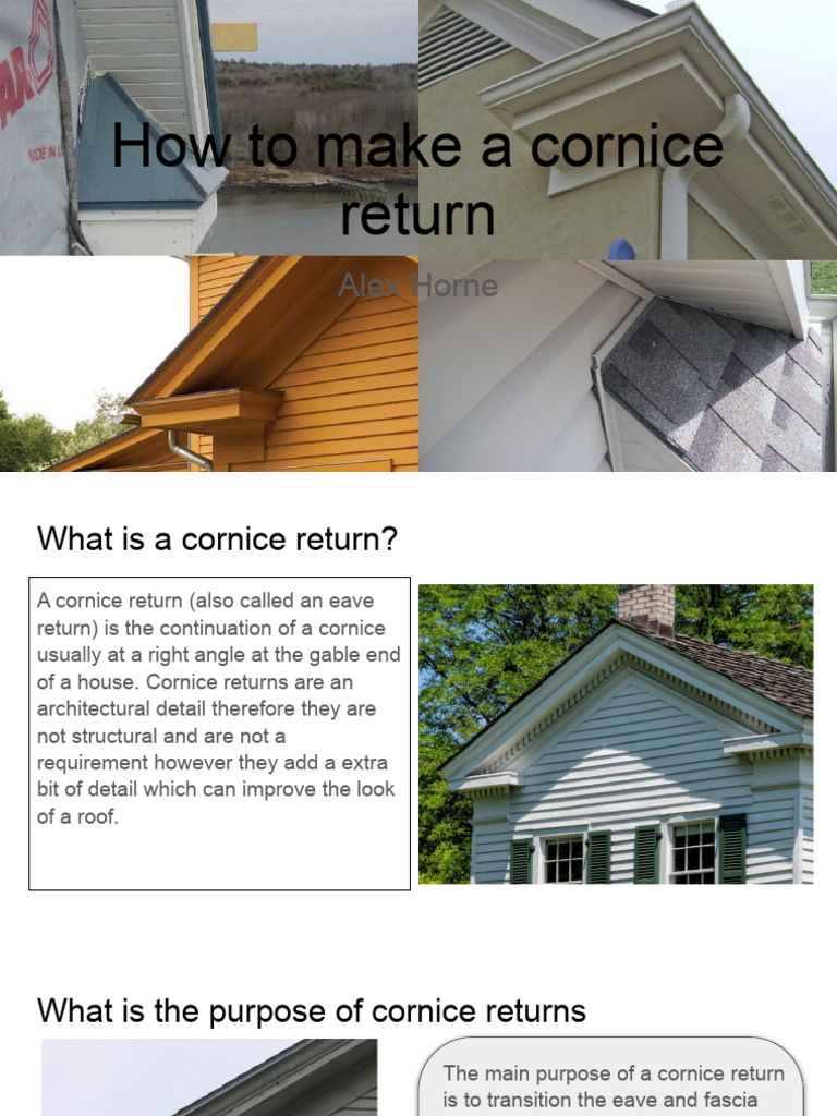 How To Make A Cornice Return | PDF