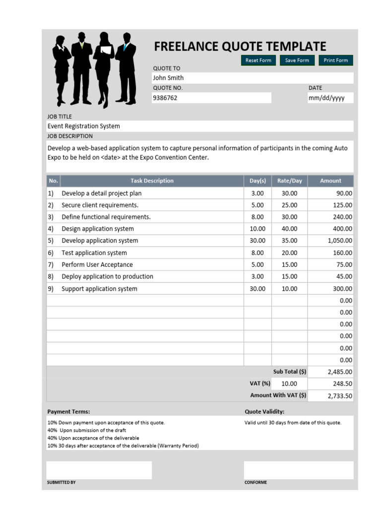 Freelance Quote Template TemplateLab | PDF | Software | Computer Science