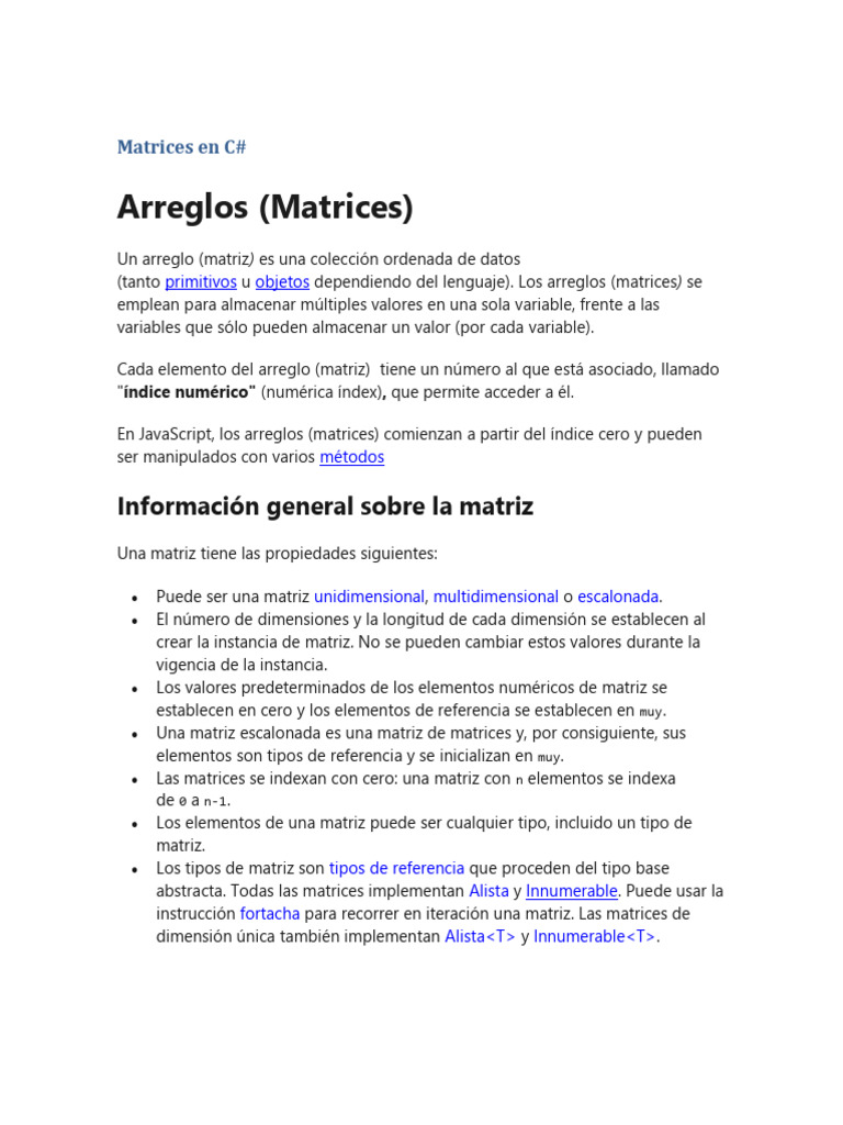 Matrices en C | PDF | Ciencias de la Computación | Programación de ...
