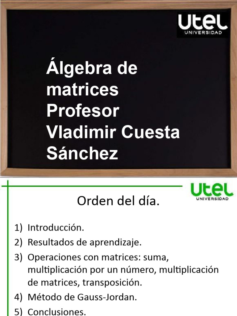 Álgebra de Matrices | PDF | Matriz (Matemáticas) | Relaciones matematicas