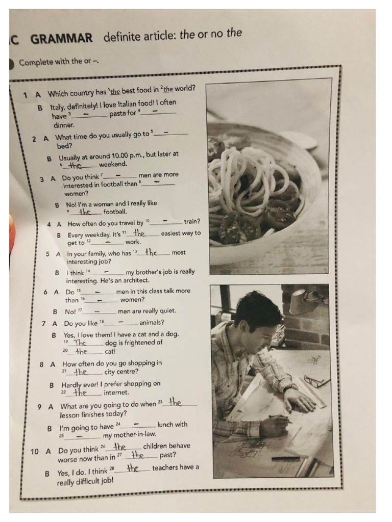 Grammar 11C - English File Level 1 | PDF