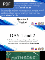 DLL Matatag - Mathematics 5 q1 w6 | PDF | Area | Rectangle