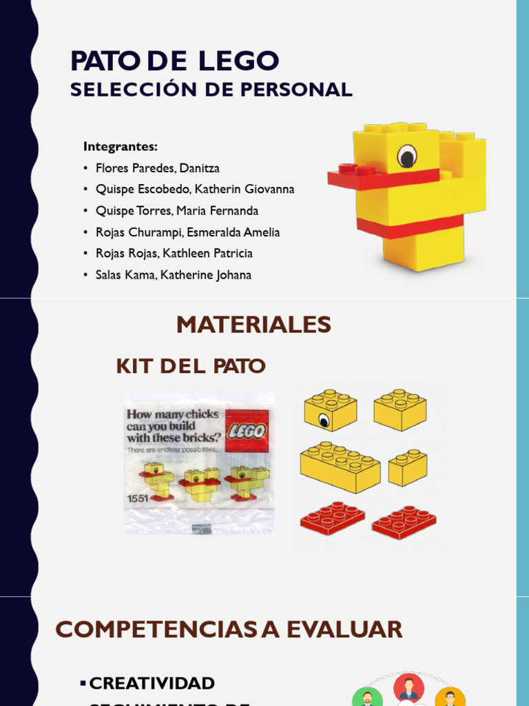 Técnica de Lego Con El Pato | PDF | Juegos y actividades