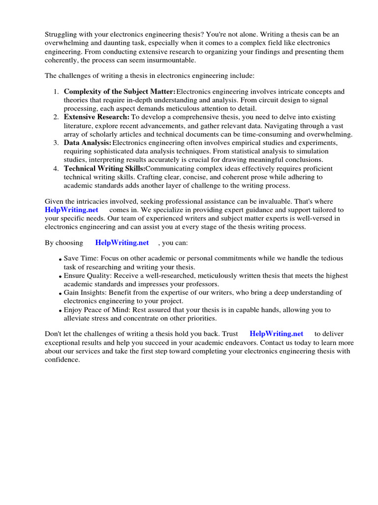 Thesis Example for Electronics Engineering | PDF | Electronics | Electrical Engineering