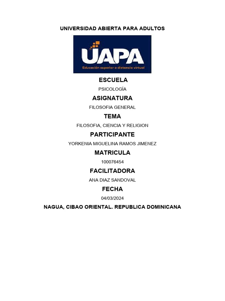 Filosofia Tarea 3 | PDF