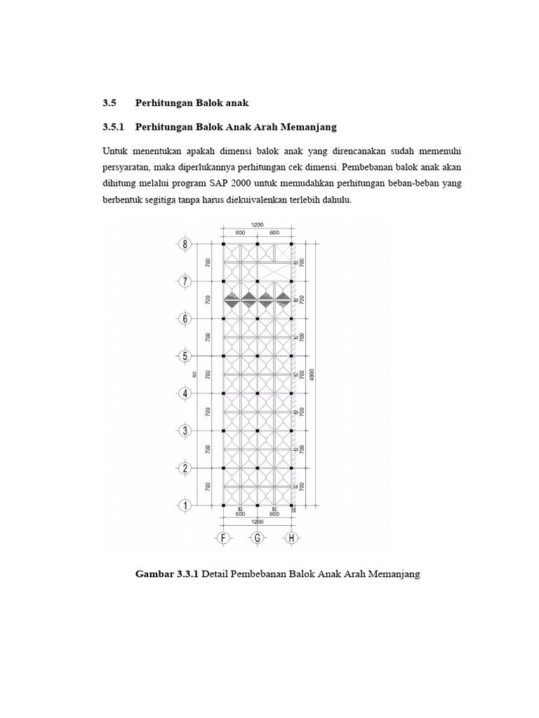 Balok Anak Bagian Dak | PDF