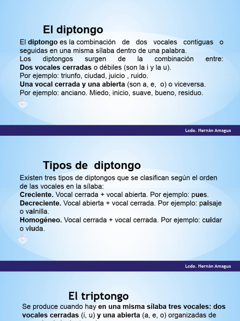 el diptongo y triptongo | PDF