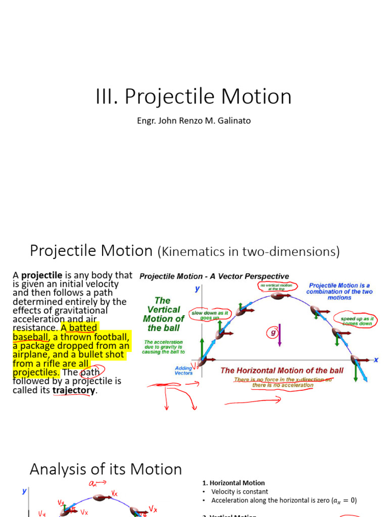 Projectile Motion | PDF
