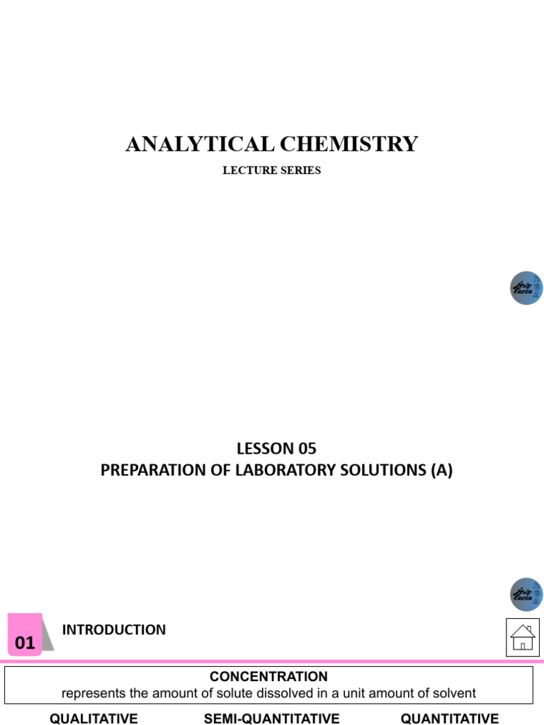AC06A Preparation of Laboratory Solutions | PDF | Parts Per Notation ...