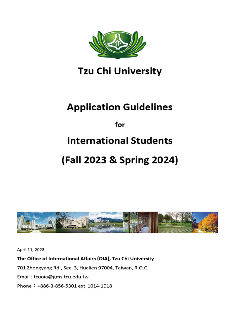公告英文更新版 112 TCU Application Guidelines for International Students Fall 2023 0411 | PDF