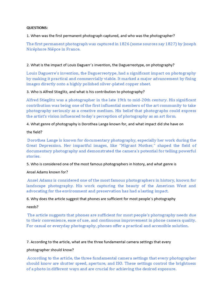 Introduction To Photography 02 | PDF