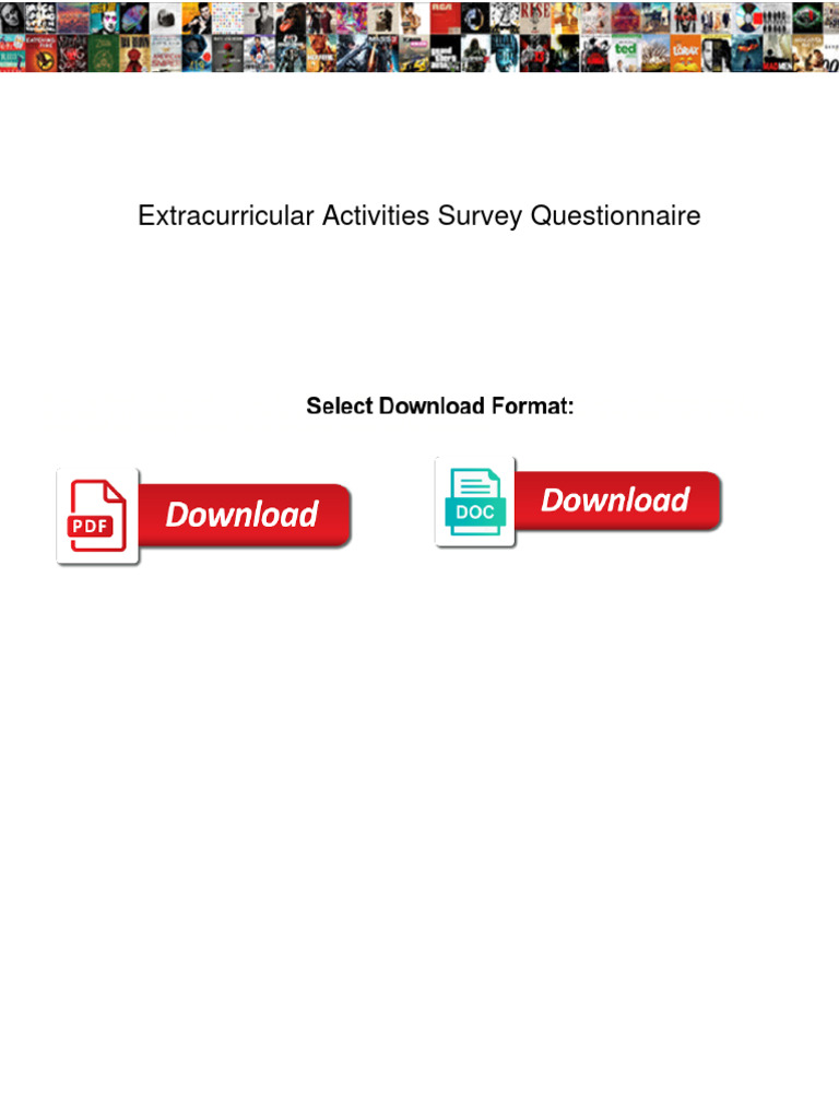 Extracurricular Activities Survey Questionnaire 1 | PDF | Survey Methodology | Adolescence