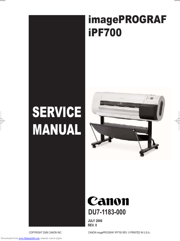 Canon IPF700 Service Manual | Download Free PDF | Printer (Computing) | Electronic Circuits