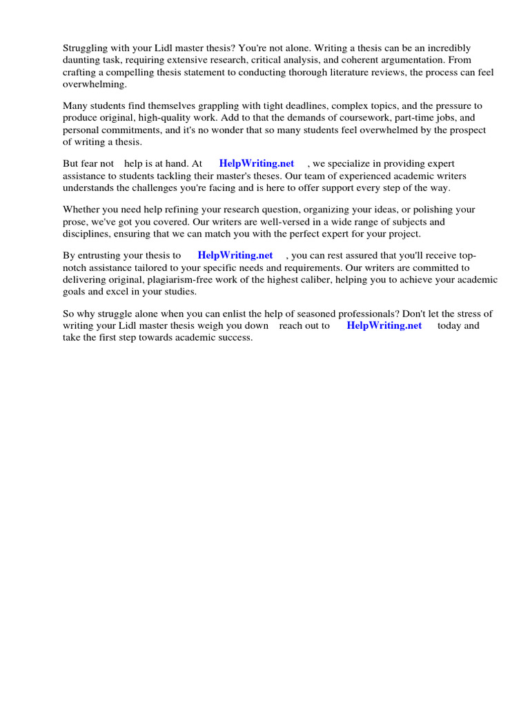 Lidl Master Thesis | Download Free PDF | Zionism | Thesis