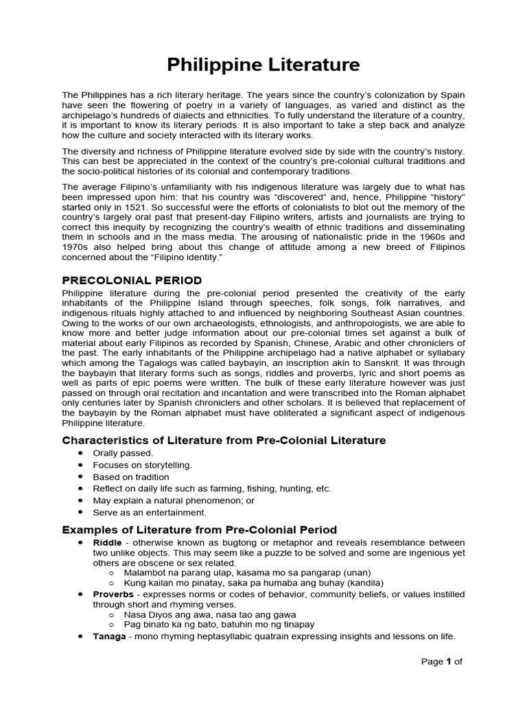 7-Phil Literature - Written Report | PDF