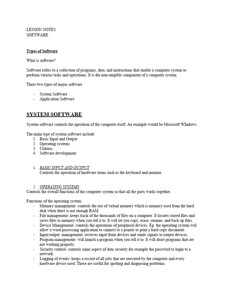 Lesson+Notes +software | PDF | Graphical User Interfaces | Menu (Computing) Lesson+Notes +software | PDF | Graphical User Interfaces | Menu (Computing)