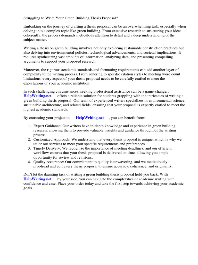 Green Building Thesis Proposal | PDF | Green Building | Building Insulation