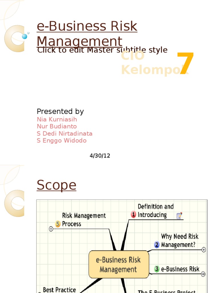 Risk Management For E-Business | PDF | Electronic Business | Risk ...