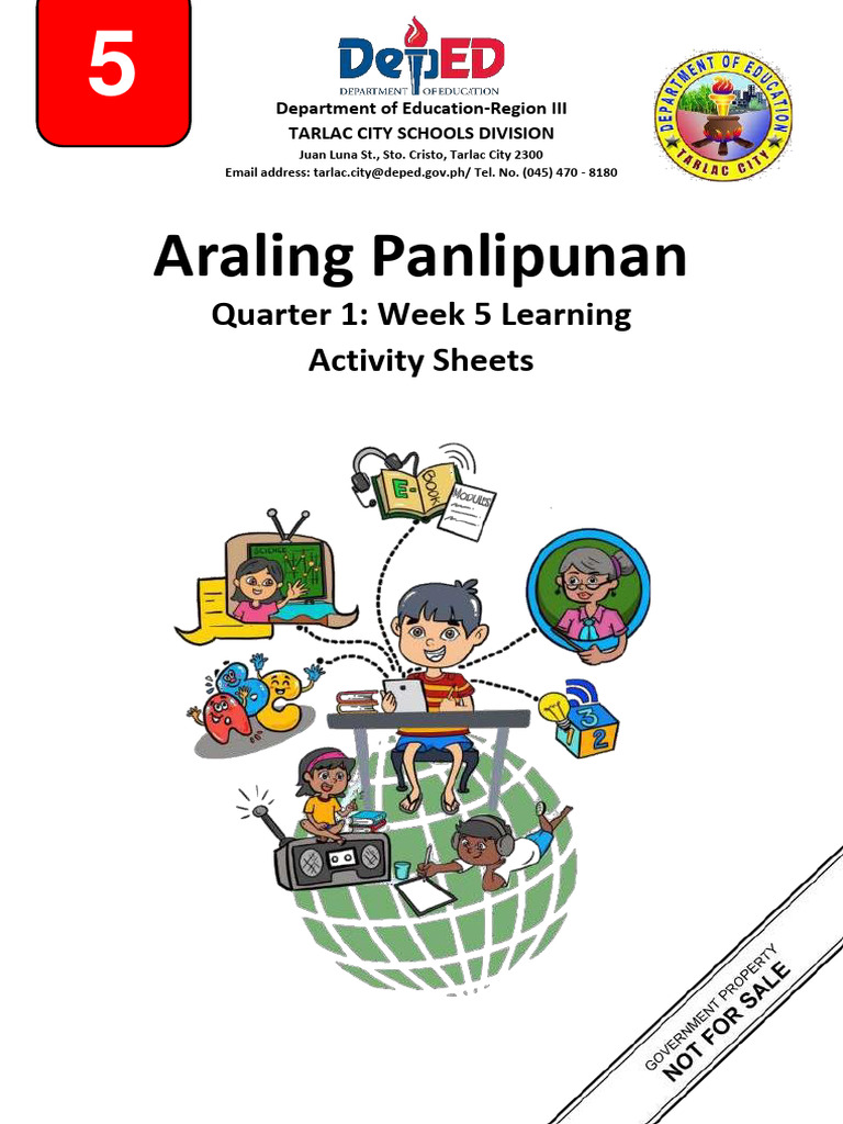 Araling Panlipunan: Quarter 1: Week 5 Learning Activity Sheets | PDF