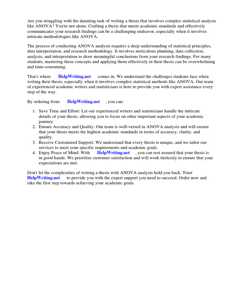 Example of Thesis Using Anova | PDF