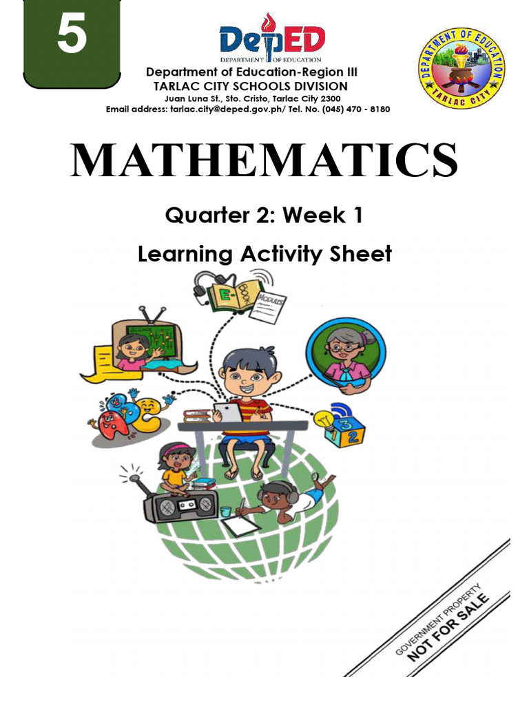 Q2 - WK No.1 - LAS - Math5 - Finalcopy1 | PDF