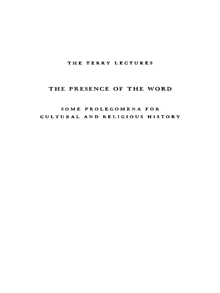 Mary Roth Walsh (Editor) - The Presence of The Word-Yale University ...