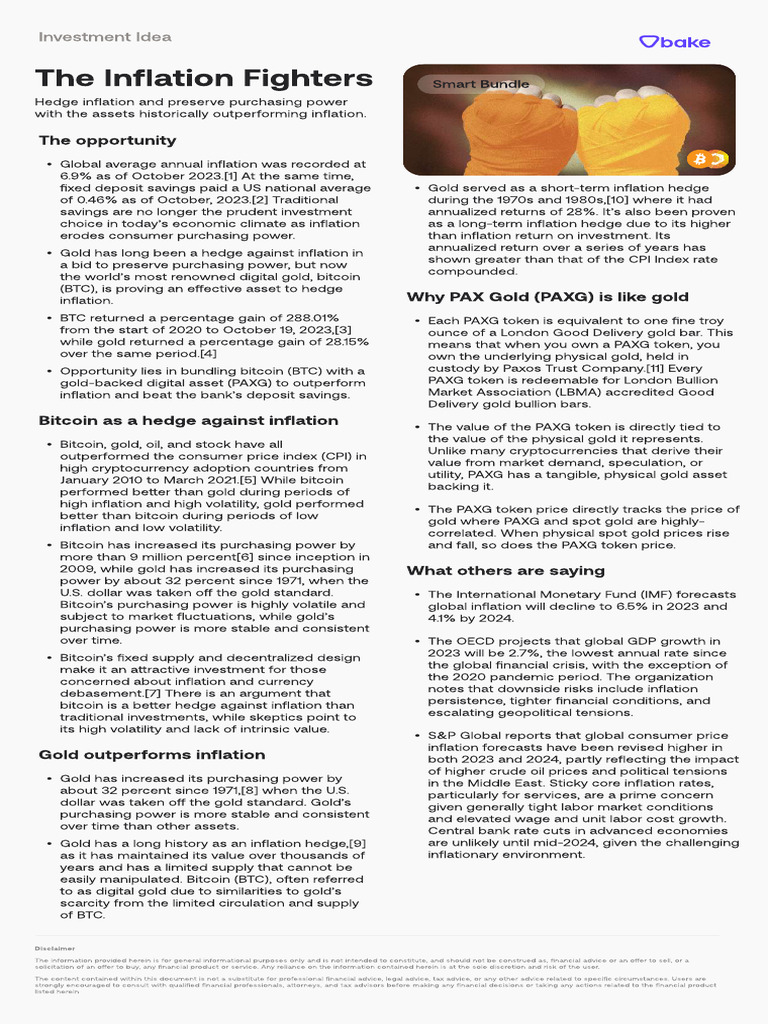 Investment Idea - Inflation Fighters | PDF | Inflation | Cryptocurrency