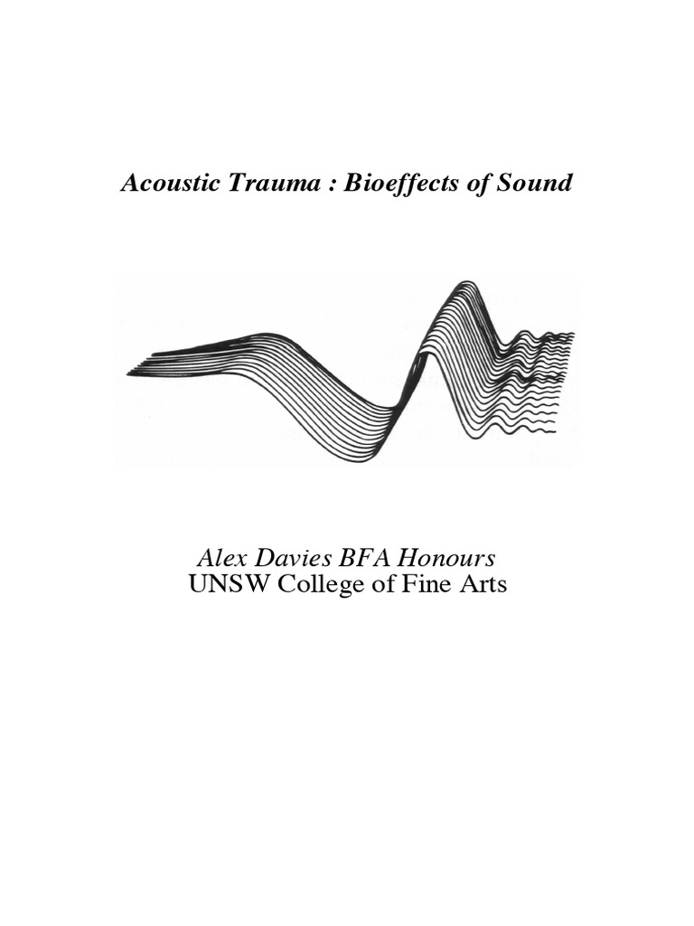 Alex Davies Acoustic Trauma | PDF | Sound | Acoustics