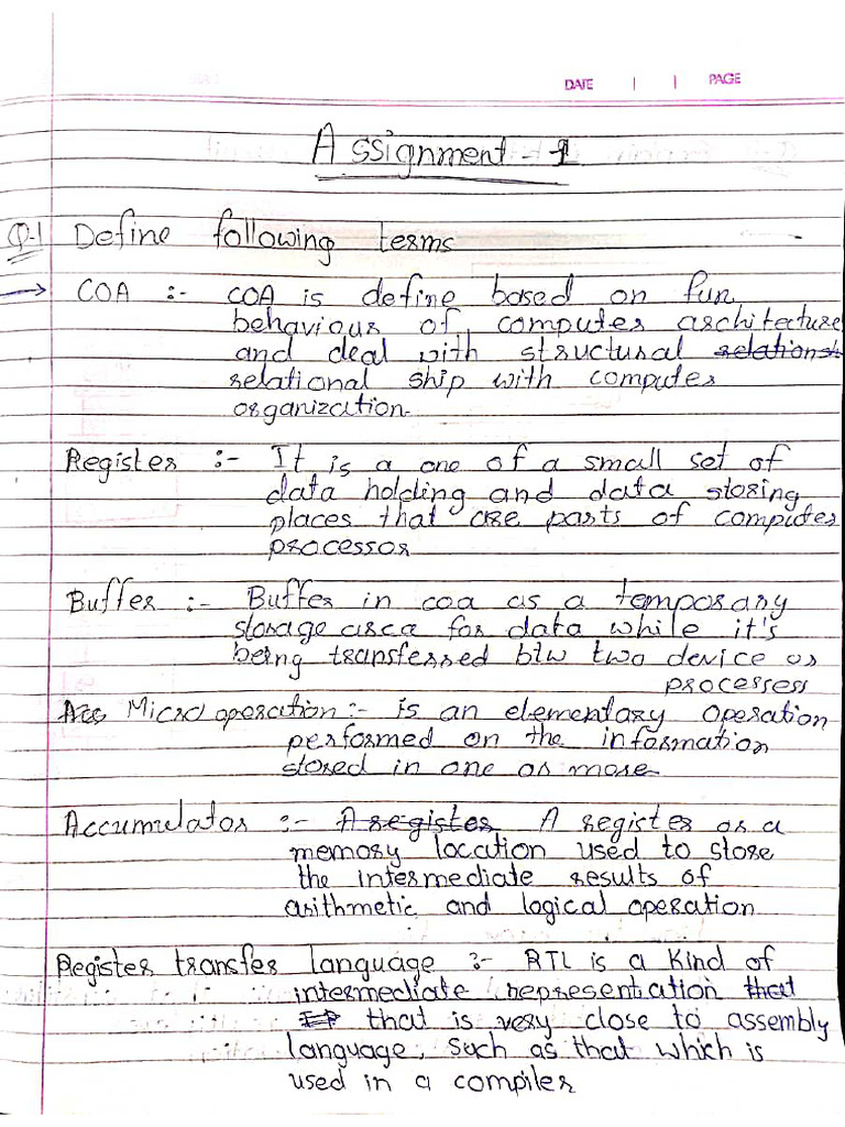 COA Assignment-1 | PDF