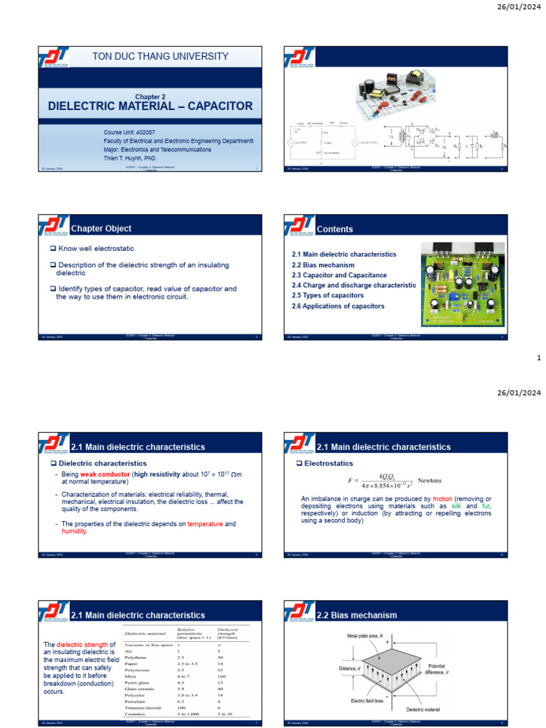 Chapter2 1 | PDF | Capacitor | Dielectric