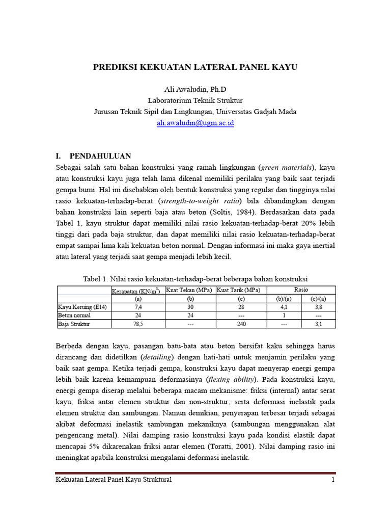elisa_ugm_Panel Lateral Resistance | PDF