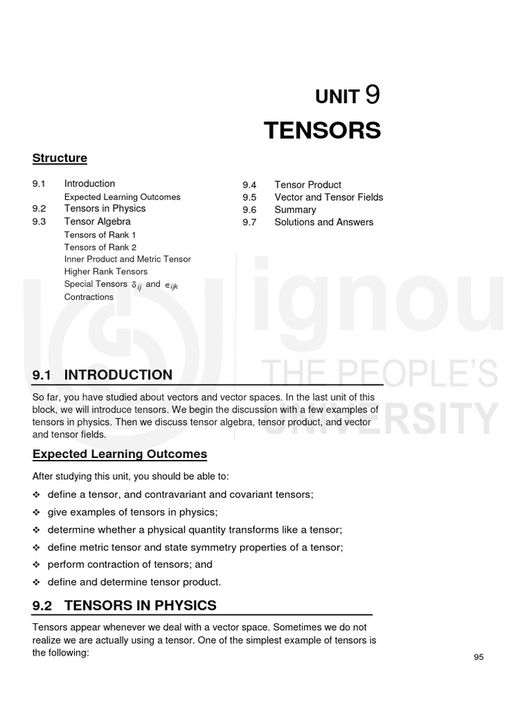 TENSOR | PDF | Tensor | Euclidean Vector