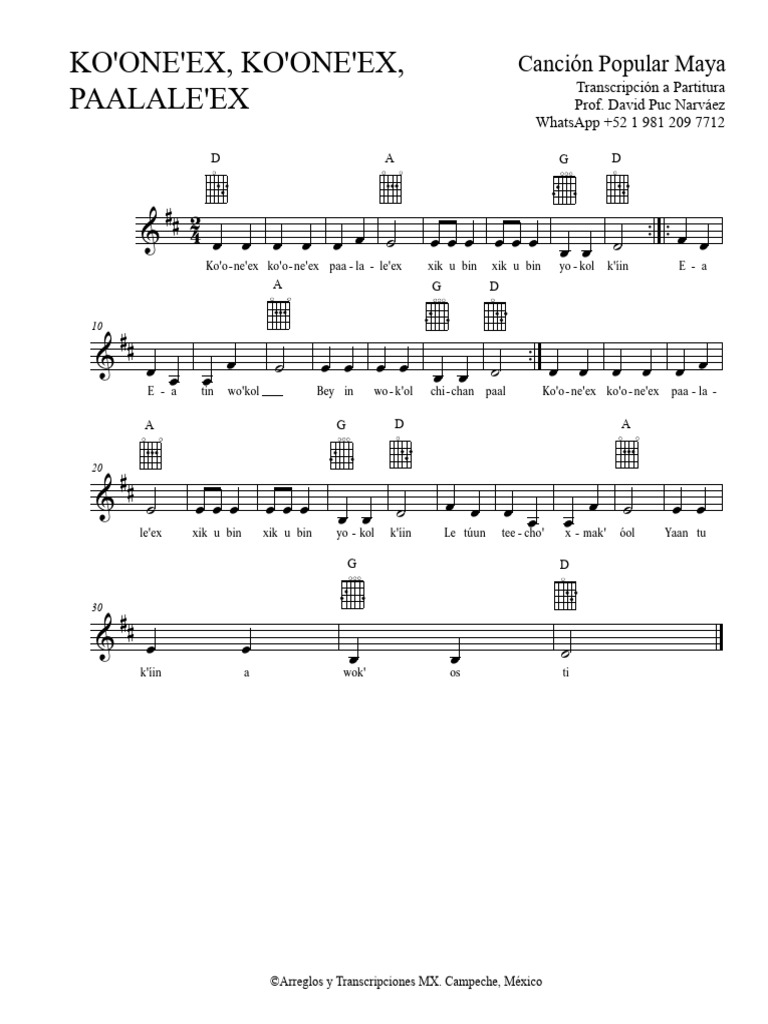 Ko'one'ex Ko'one'ex Paalale'ex | PDF