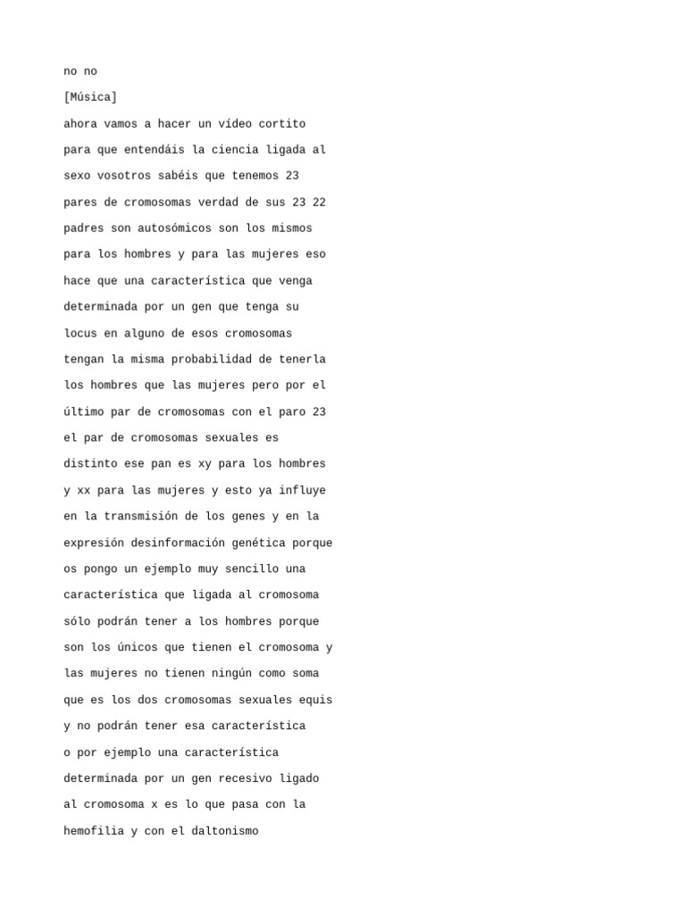 (Spanish (Auto-Generated) ) Herencia Ligada Al Sexo (DownSub - Com ...