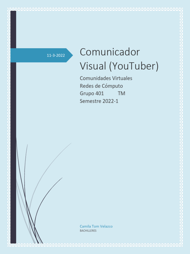 Comunicador Visual (Youtuber) - Comunidades Virtuales - Redes de ...