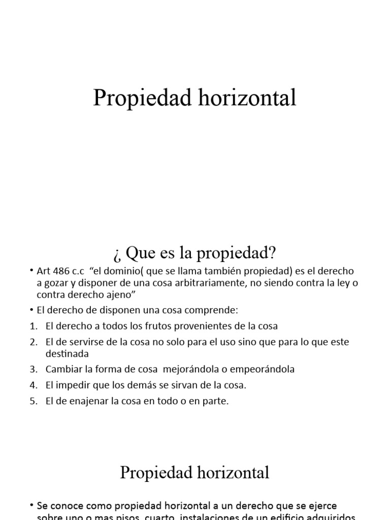 Propiedad Horizontal | PDF