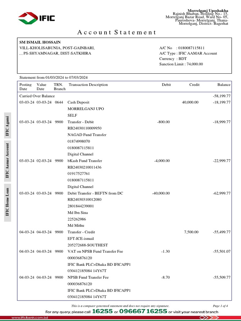 Statement | PDF | Debits And Credits | Banks